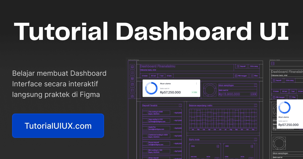 Tutorial Figma Dashboard UI